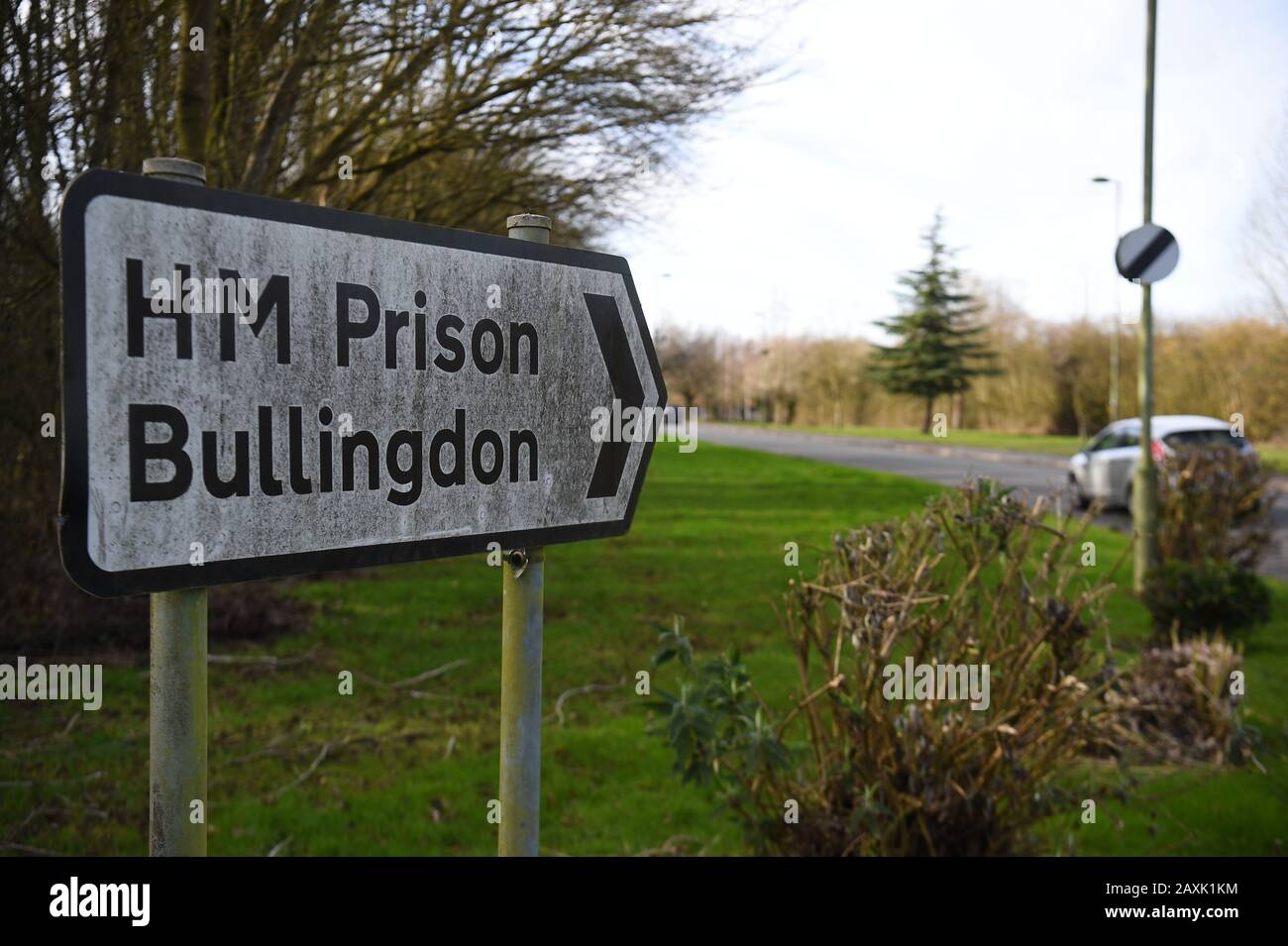 A sign for HMP Bullingdon, Oxfordshire, where it is understood two ...
