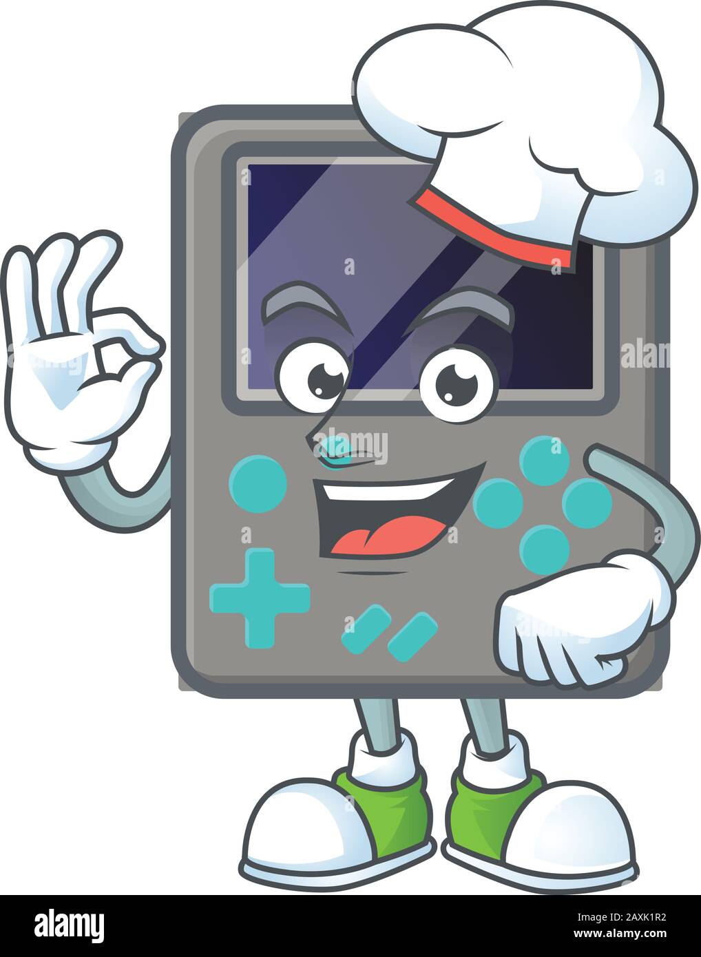 Game console cartoon character in a chef dress and white hat Stock ...
