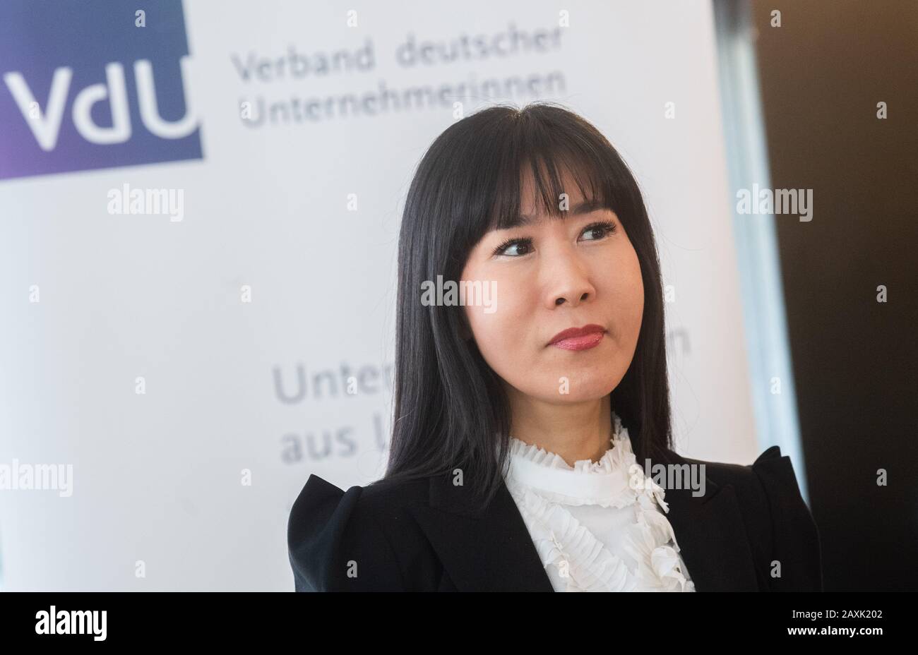 Hanover, Germany. 12th Feb, 2020. Soyeon Schröder-Kim gives a lecture ...