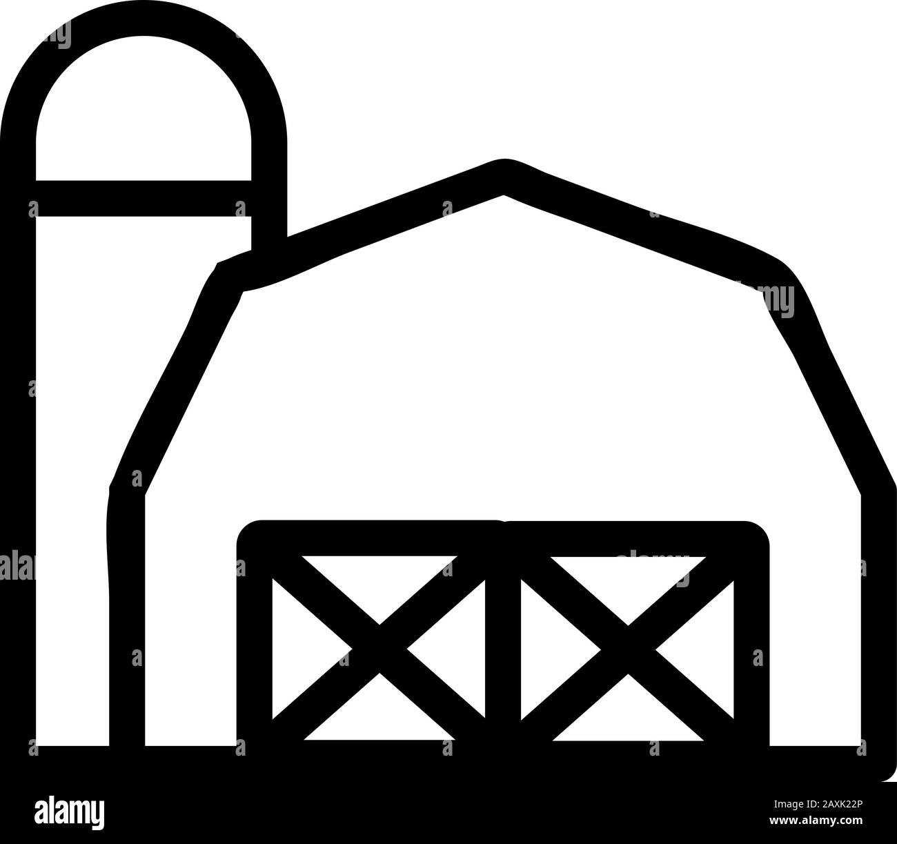 Farm icon vector. Isolated contour symbol illustration Stock Vector ...