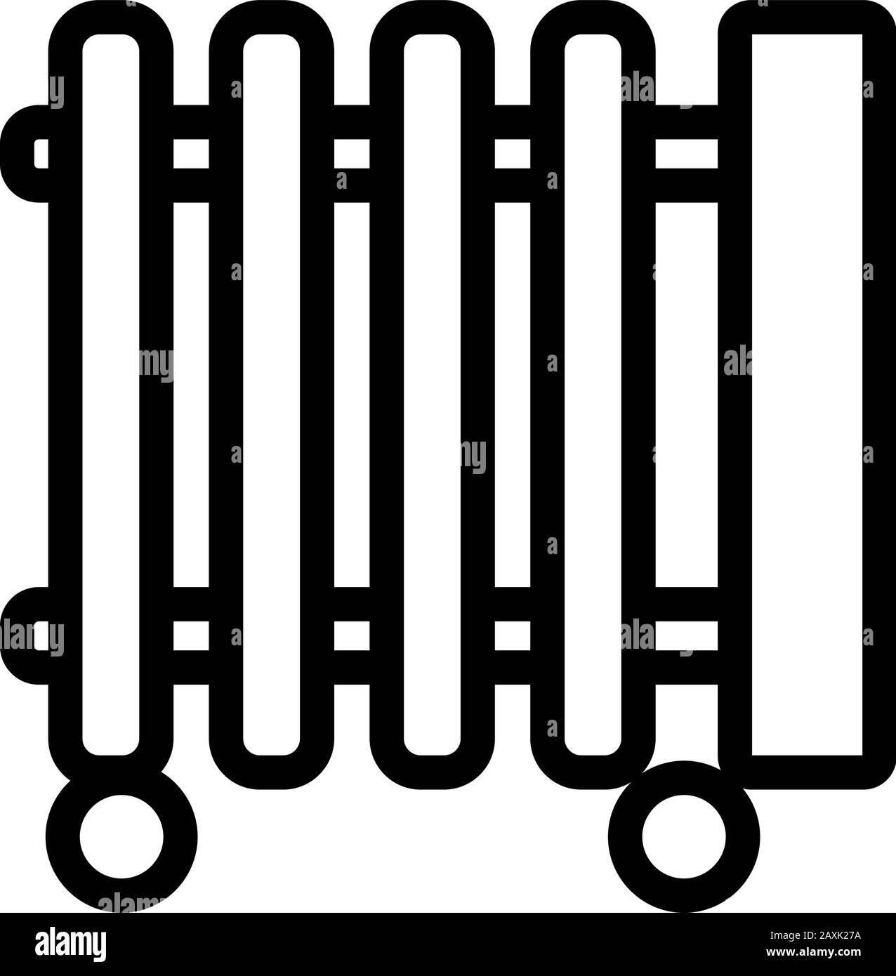 House heater icon vector. Isolated contour symbol illustration Stock ...