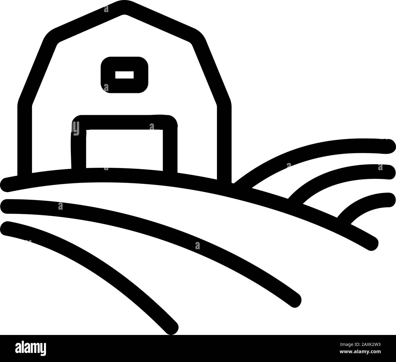 Farm house icon vector. Isolated contour symbol illustration Stock ...