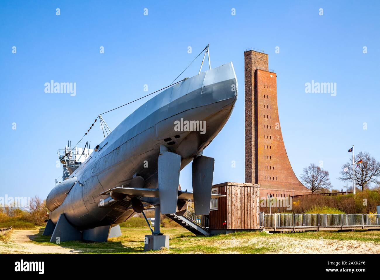 Naval memorial and submarine, Ostseebad Laboe, Germany Stock Photo - Alamy