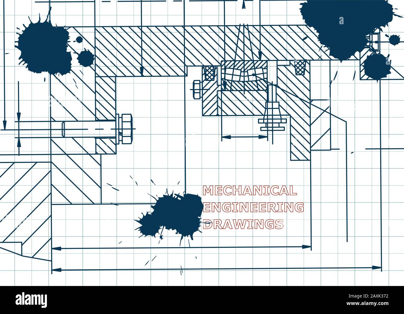 Mechanical engineering. Technical illustration. Backgrounds of ...