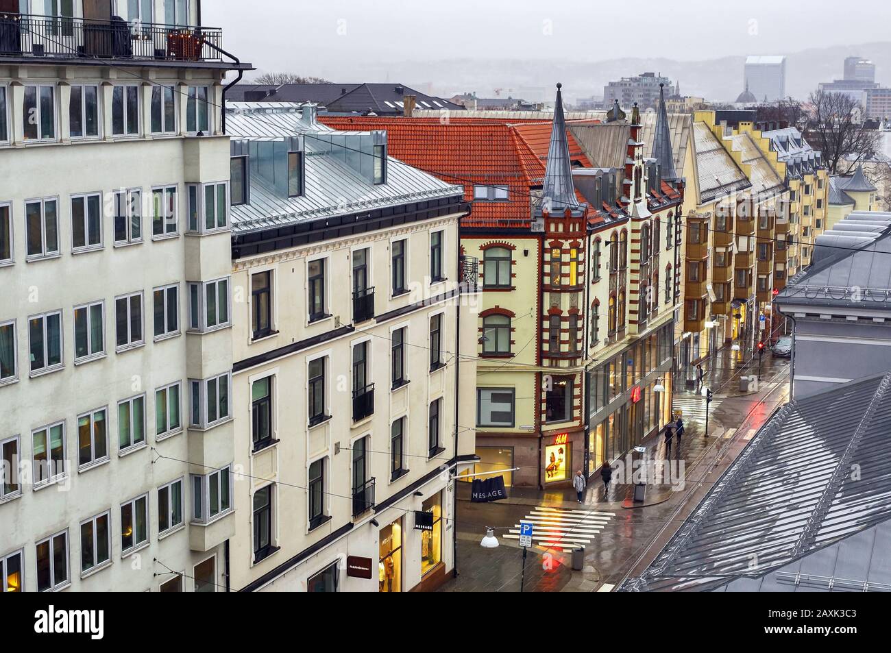 Oslo, Norway 09/02/2020 : aerial view of the Norwegian capital Oslo ...