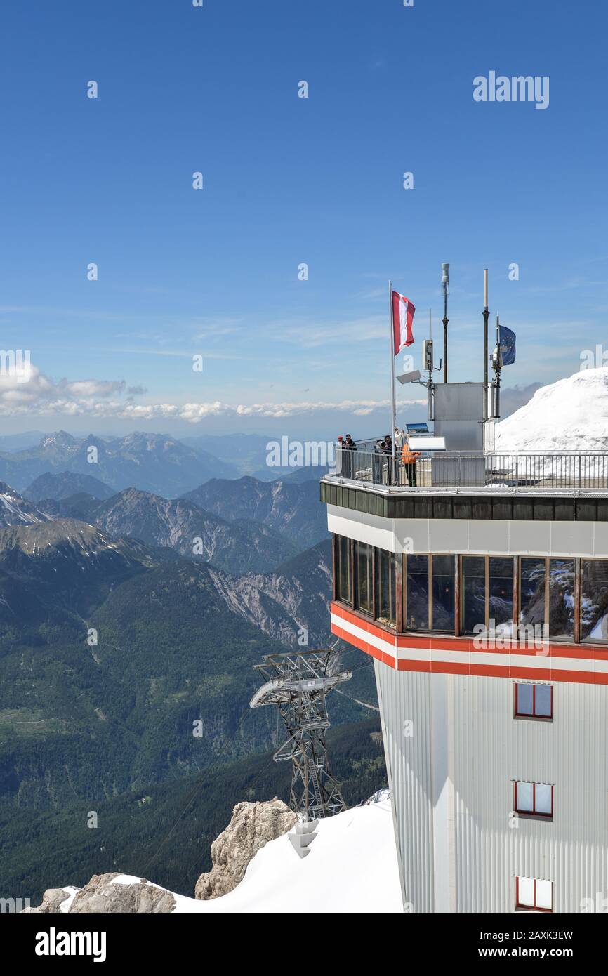 View over the Alps from the summit of the Zugspitze Stock Photo - Alamy