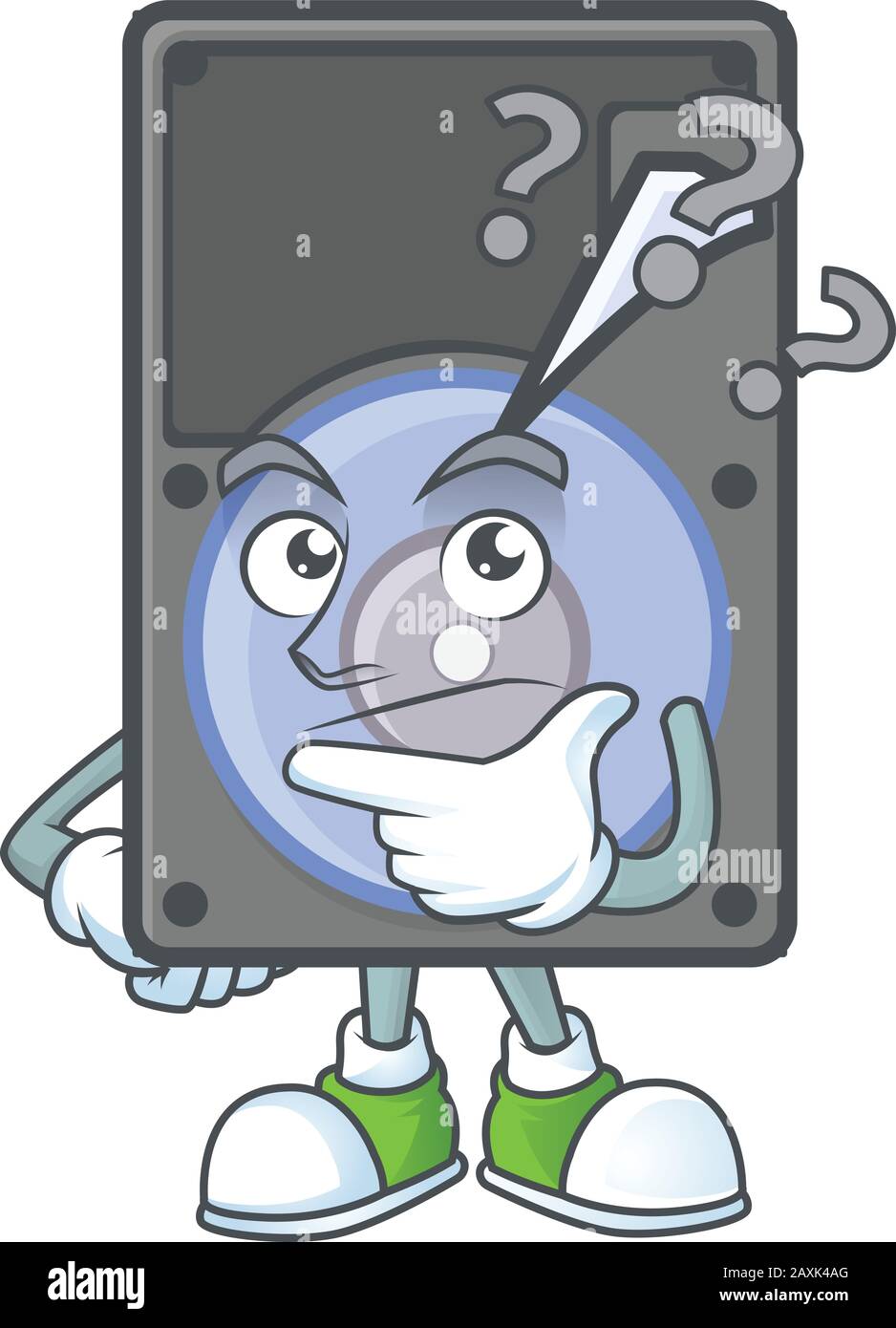 Hard disk cartoon mascot style in a confuse gesture Stock Vector Image ...