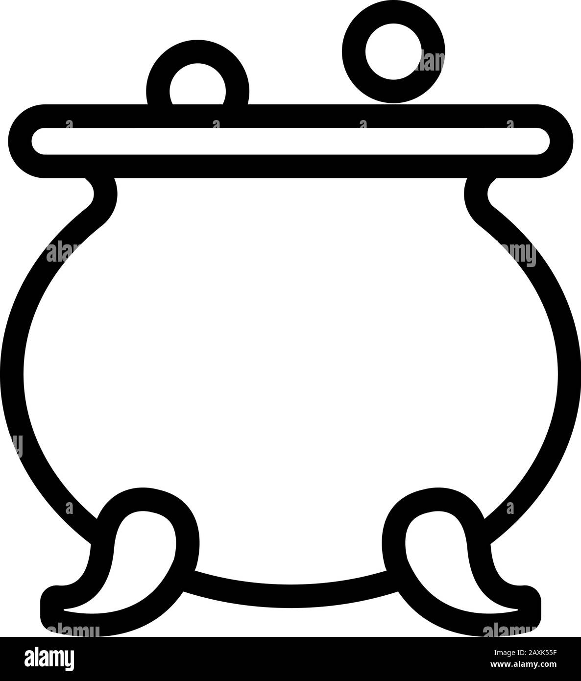 Cauldron magician icon vector. Isolated contour symbol illustration ...