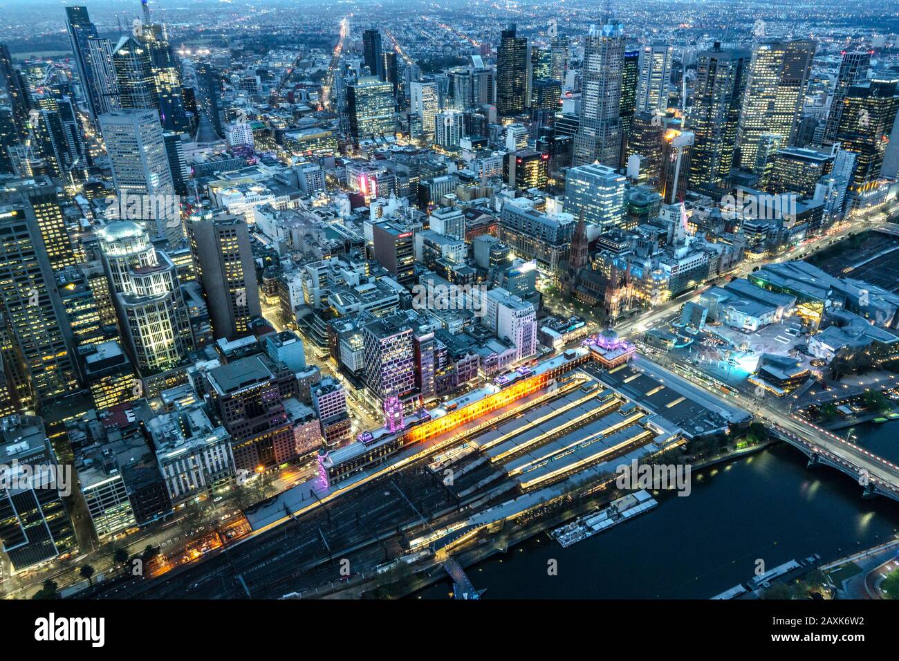 Melbourne city view hi-res stock photography and images - Alamy