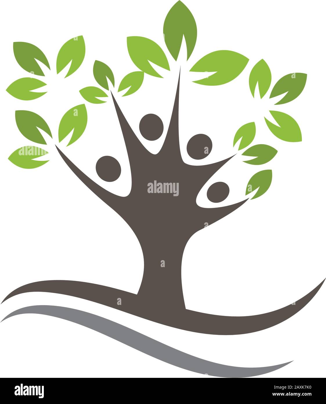 family tree logo template vector illustration Stock Vector Image & Art ...