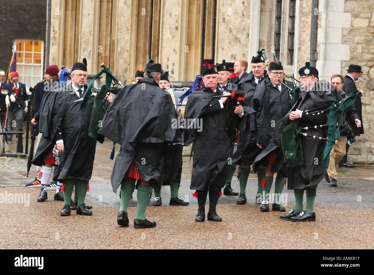 LONDON, ENGLAND. 09 FEBRUARY 2020: Serving officers and soldiers of The ...
