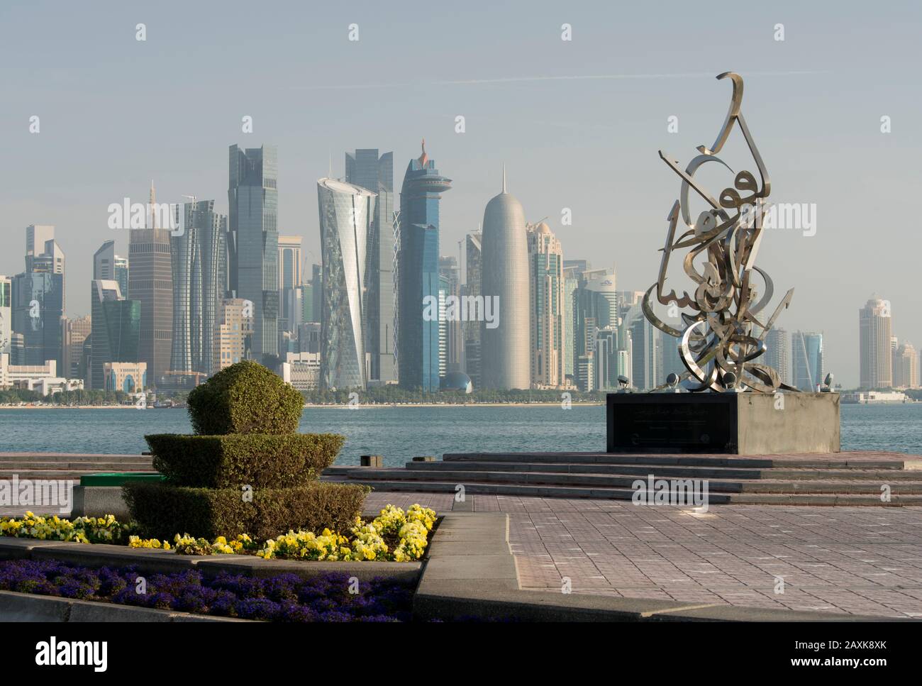 Corniche skyline, West Bay, Doha, Qatar Stock Photo - Alamy