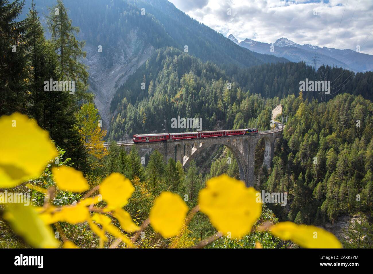 RhB auf dem Wiesener Viadukt Stock Photo - Alamy