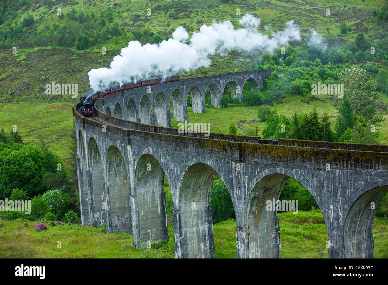 The Jacobite Steam Train Stock Photo - Alamy