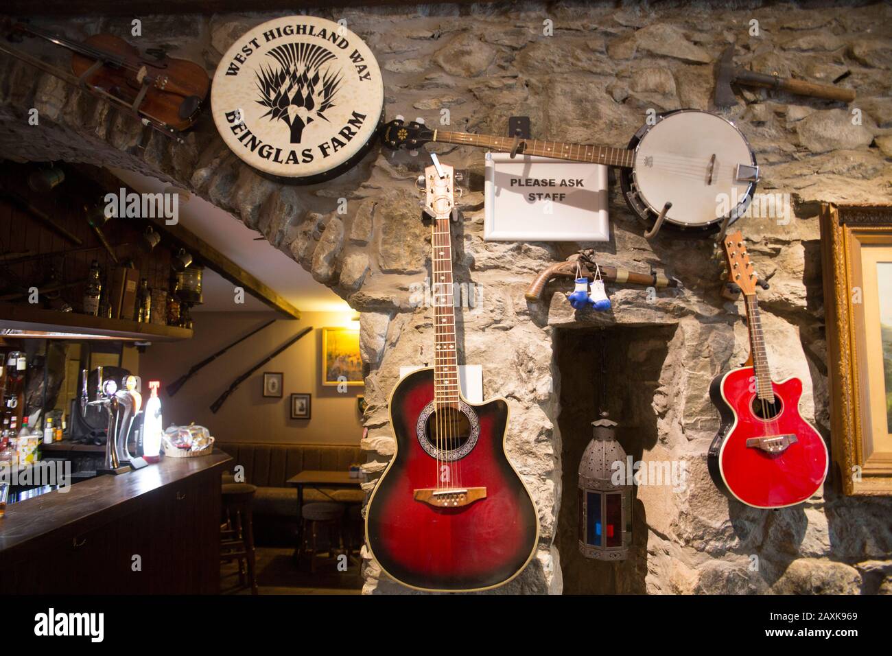 Beinglas Farm in Inverarnan in Schottlandam West Highlaqnd Way Stock ...