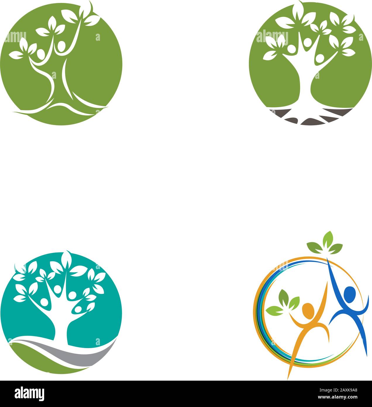 family tree logo template vector illustration Stock Vector Image & Art ...
