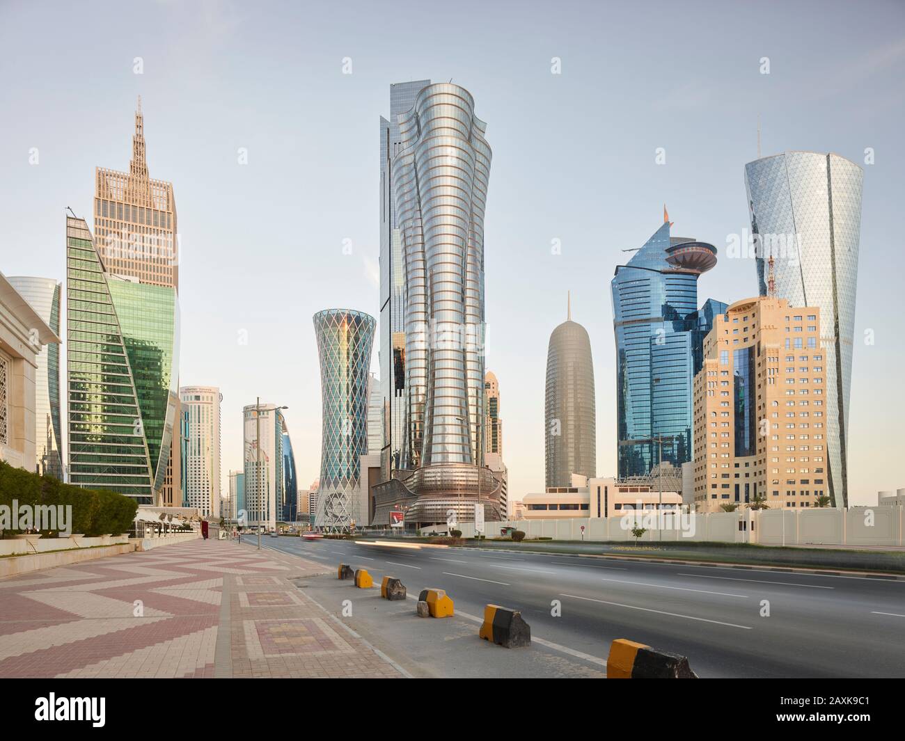 Skyscrapers, Majlis Al Taawon Street, West Bay, Diplomatic Area, Doha ...