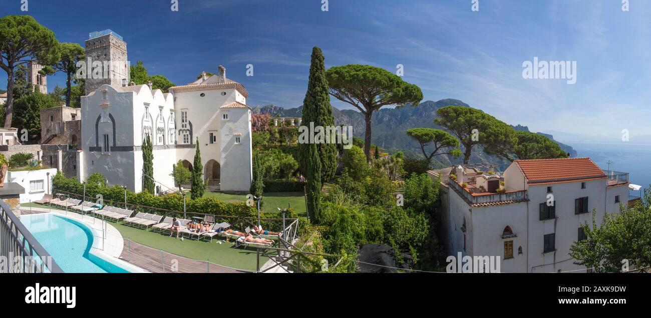 Villa Ruffolo in Ravello an der Amalfiküste im Golf von Salerno Stock ...