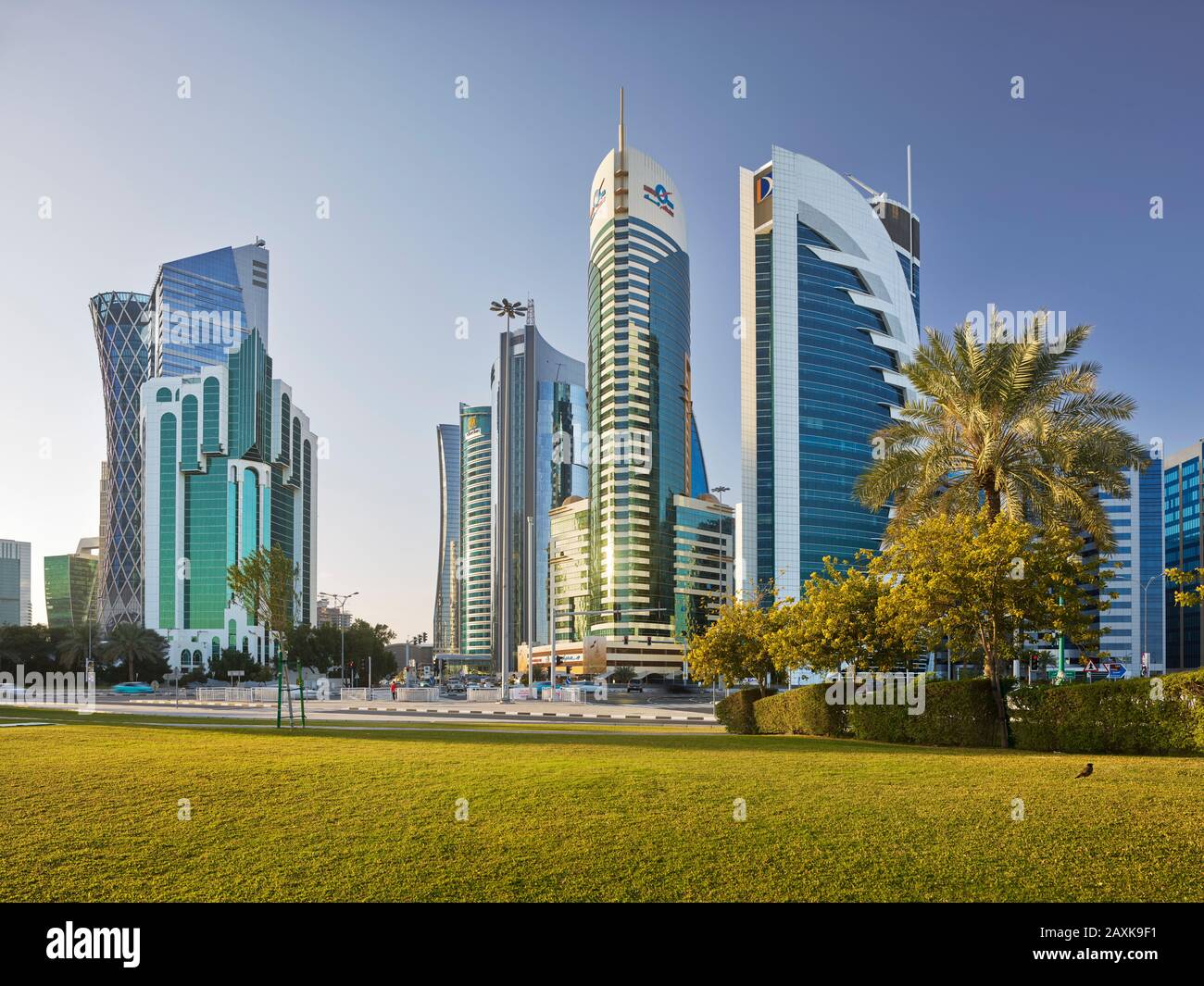 Skyscrapers, West Bay, Diplomatic Area, Doha, Qatar Stock Photo - Alamy