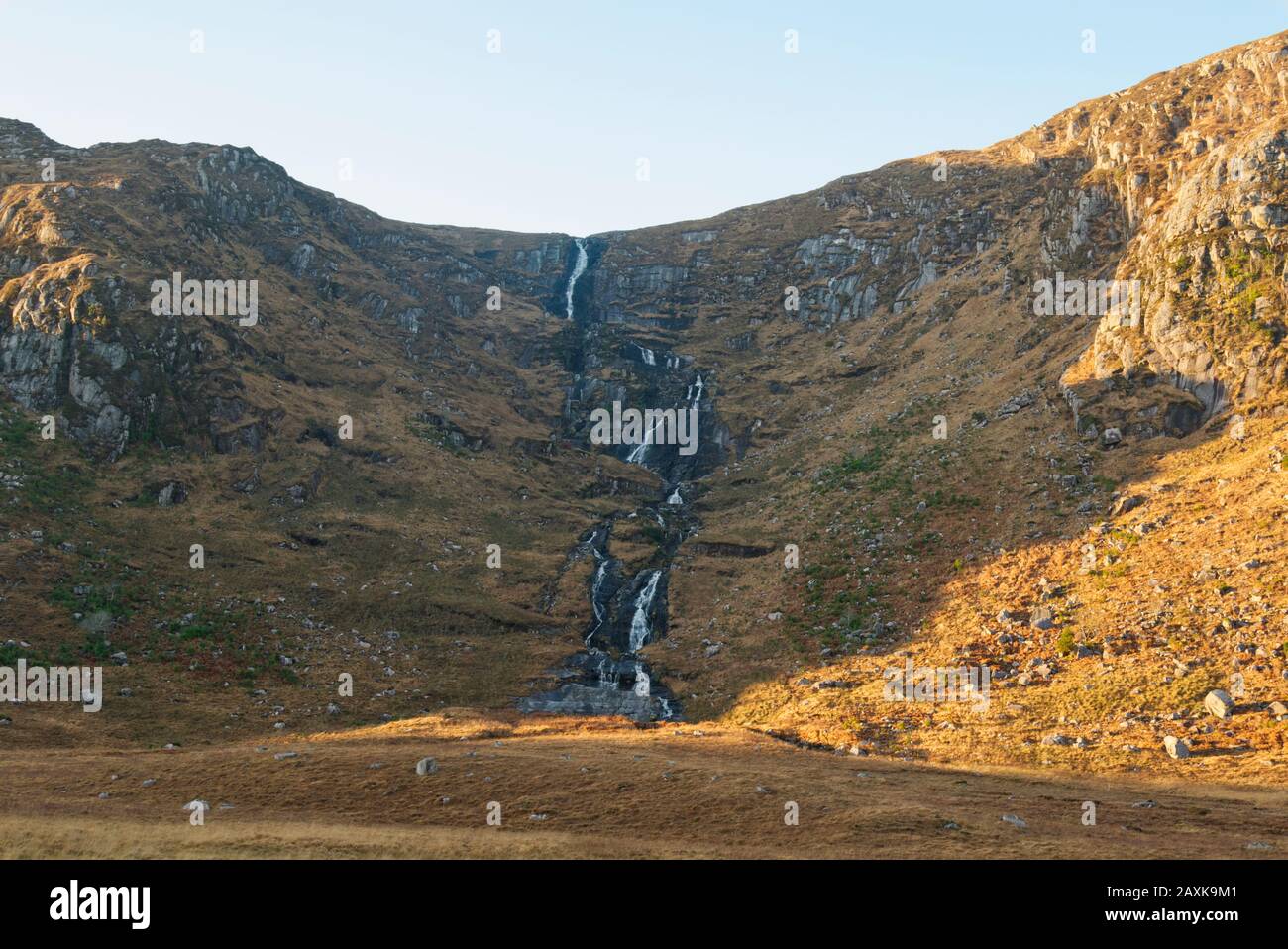 Astellen Waterfall, Glenveagh National Park, County Donegal Stock Photo ...