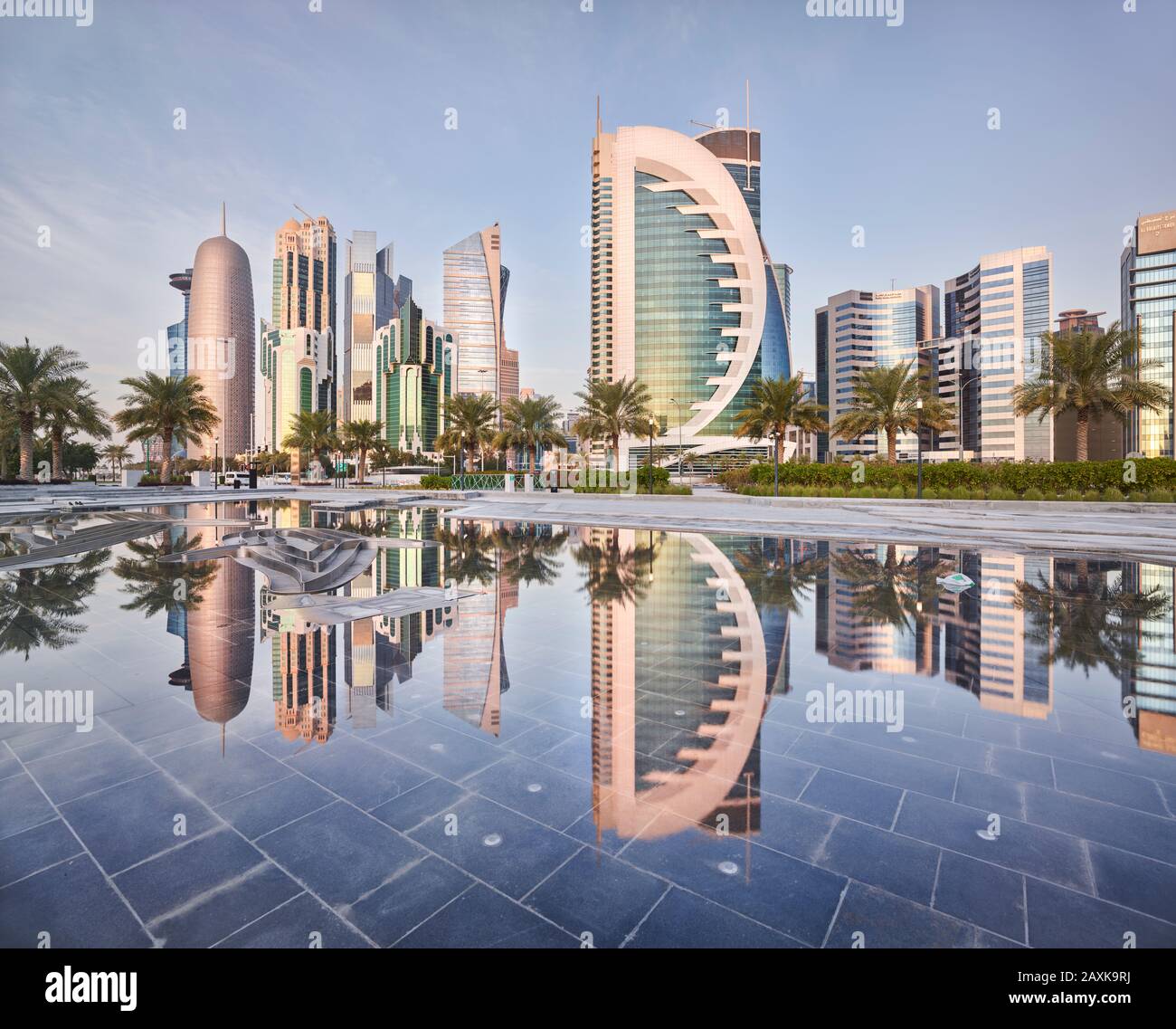 Skyscrapers, West Bay, Diplomatic Area, Doha, Qatar Stock Photo - Alamy