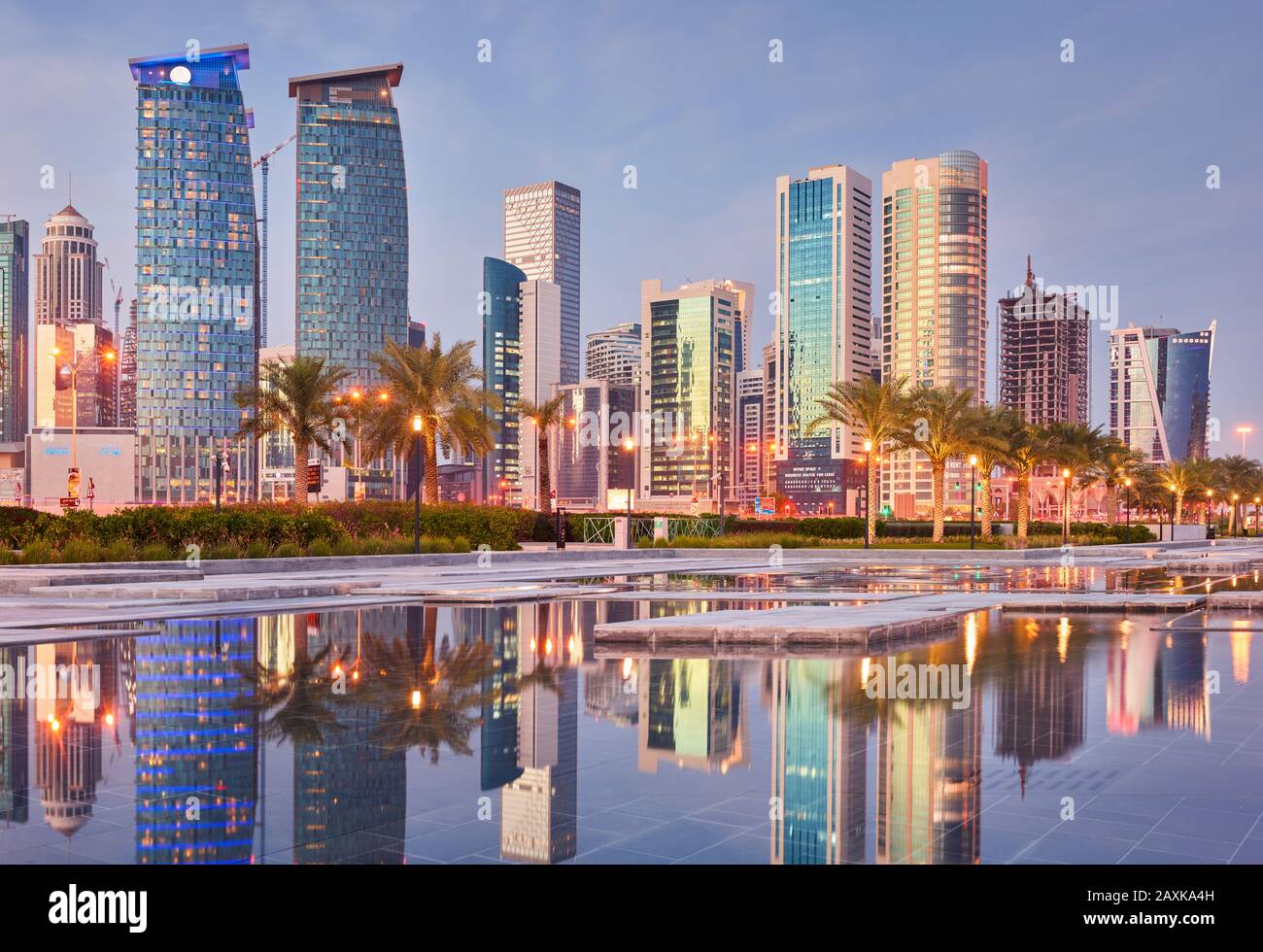 Skyscrapers, West Bay, Diplomatic Area, Doha, Qatar Stock Photo - Alamy