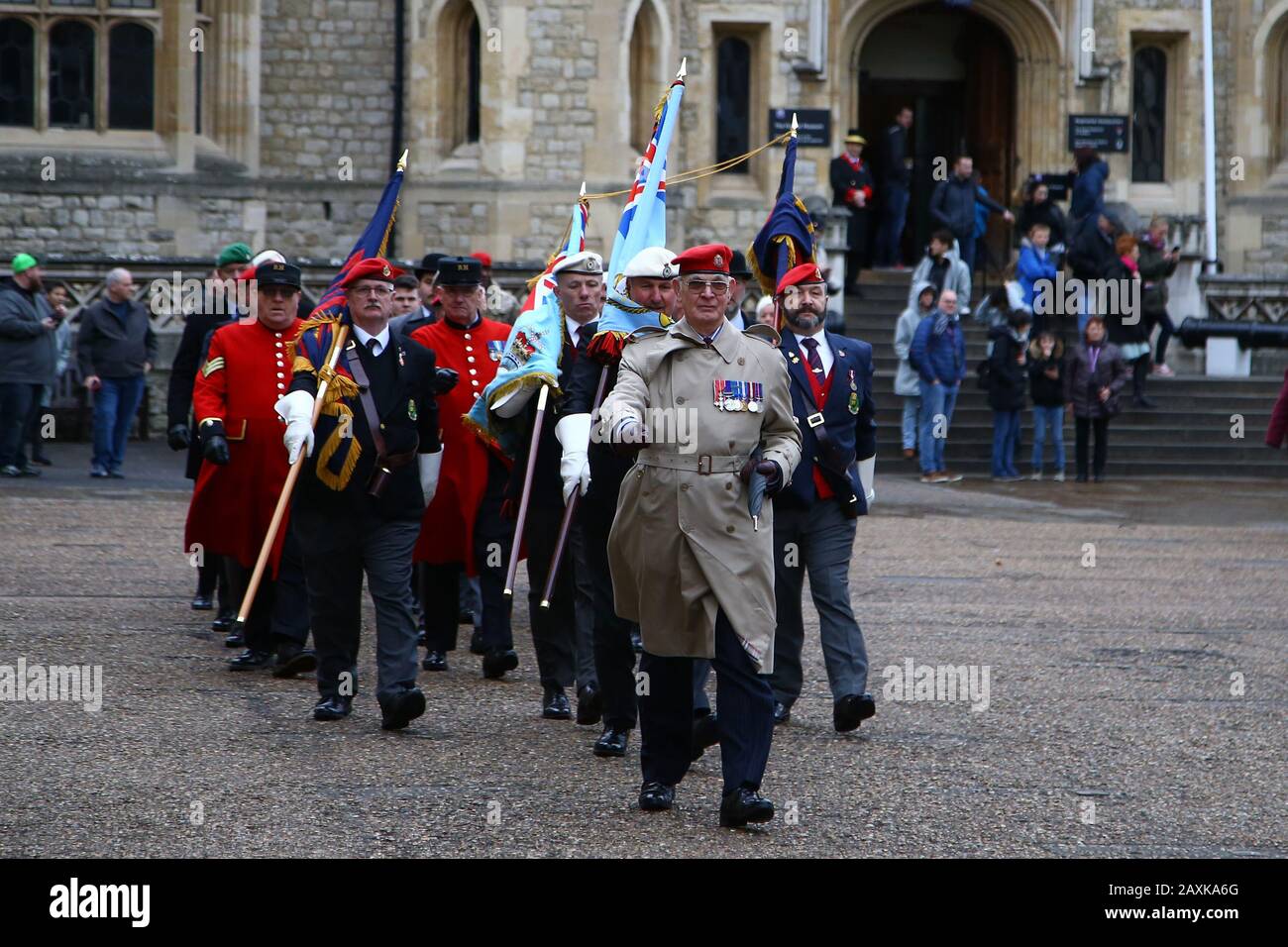 LONDON, ENGLAND. 09 FEBRUARY 2020: Serving officers and soldiers of The ...