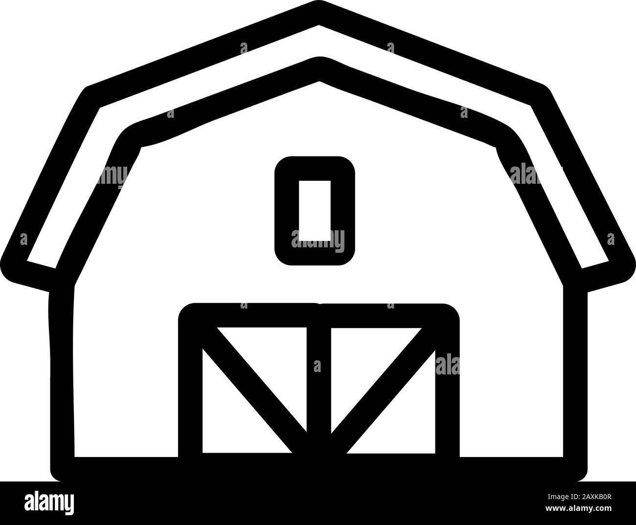 Farm house icon vector. Isolated contour symbol illustration Stock ...