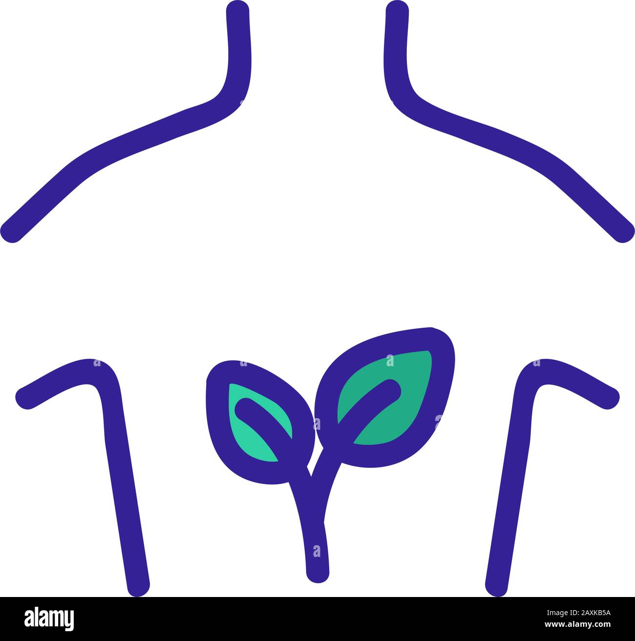 Stomach health icon vector. Isolated contour symbol illustration Stock ...