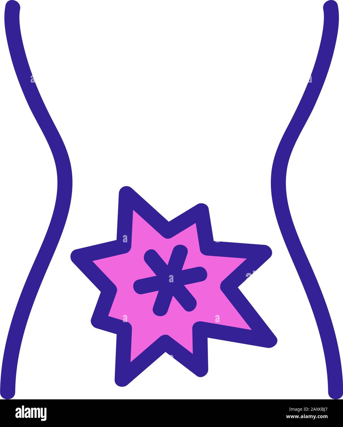 stomach icon vector. Isolated contour symbol illustration Stock Vector ...