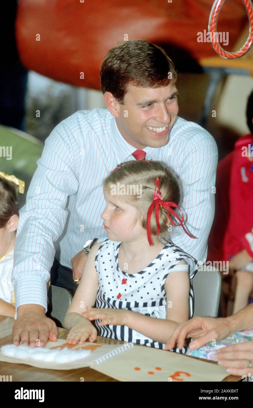 HRH Prince Andrew visits a handicap childrens rehabilitation school in ...