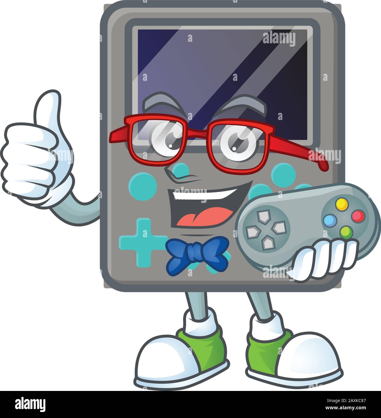 An attractive gamer game console cartoon character design Stock Vector ...