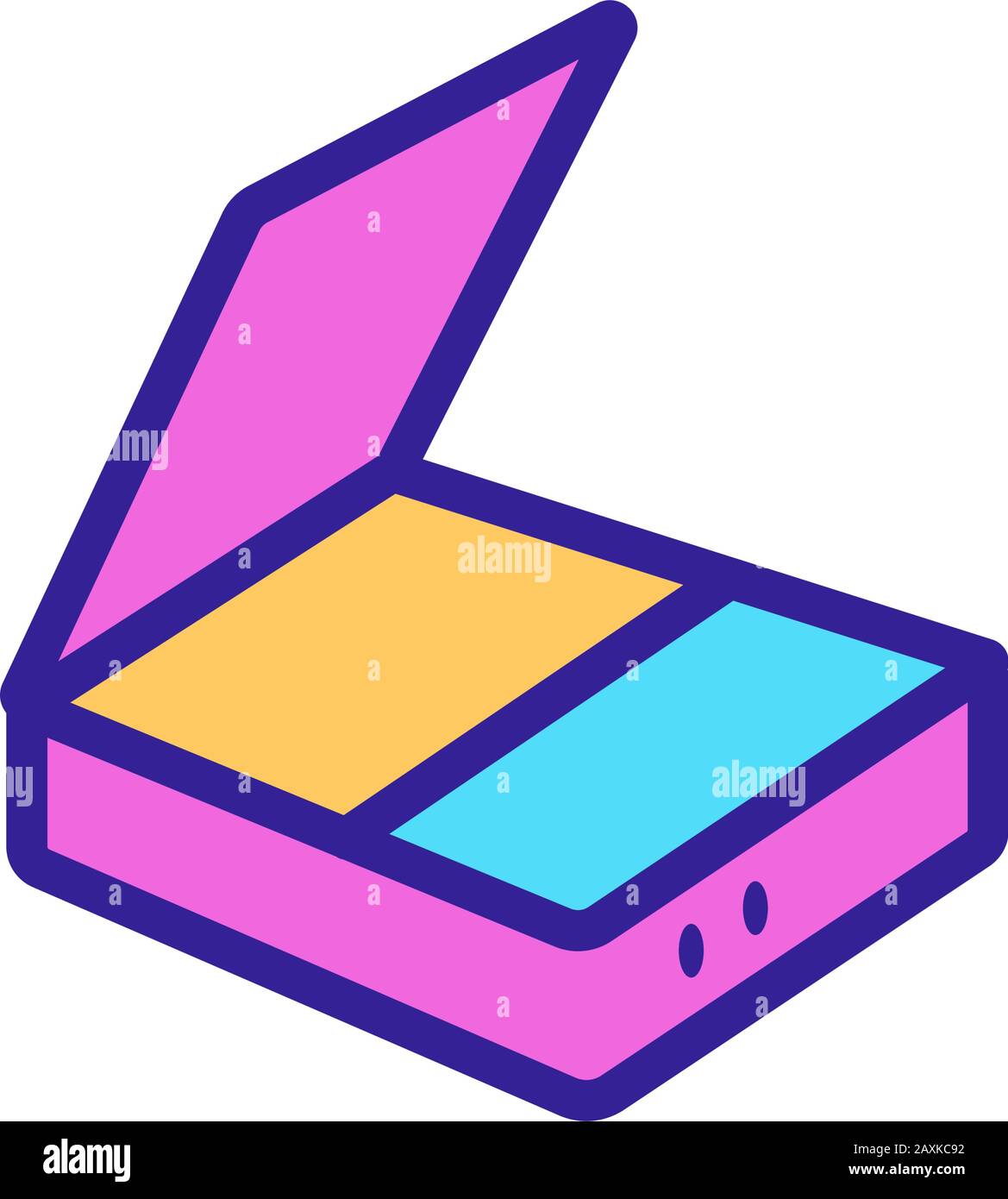 Scanner icon vector. Isolated contour symbol illustration Stock Vector ...