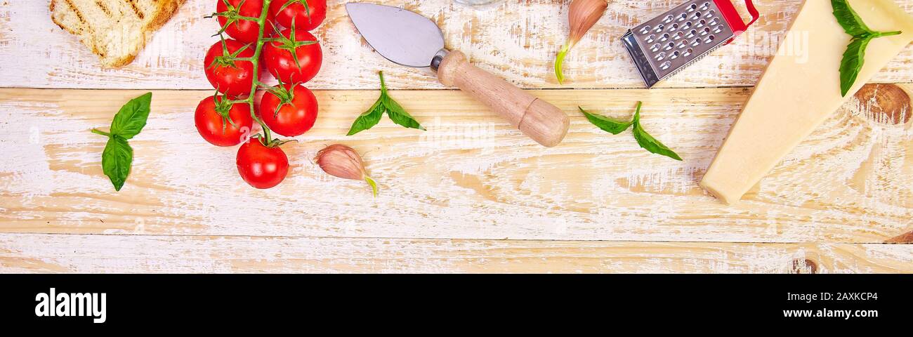 Banner of Italian food background. Ready for cooking. Food frame Stock ...