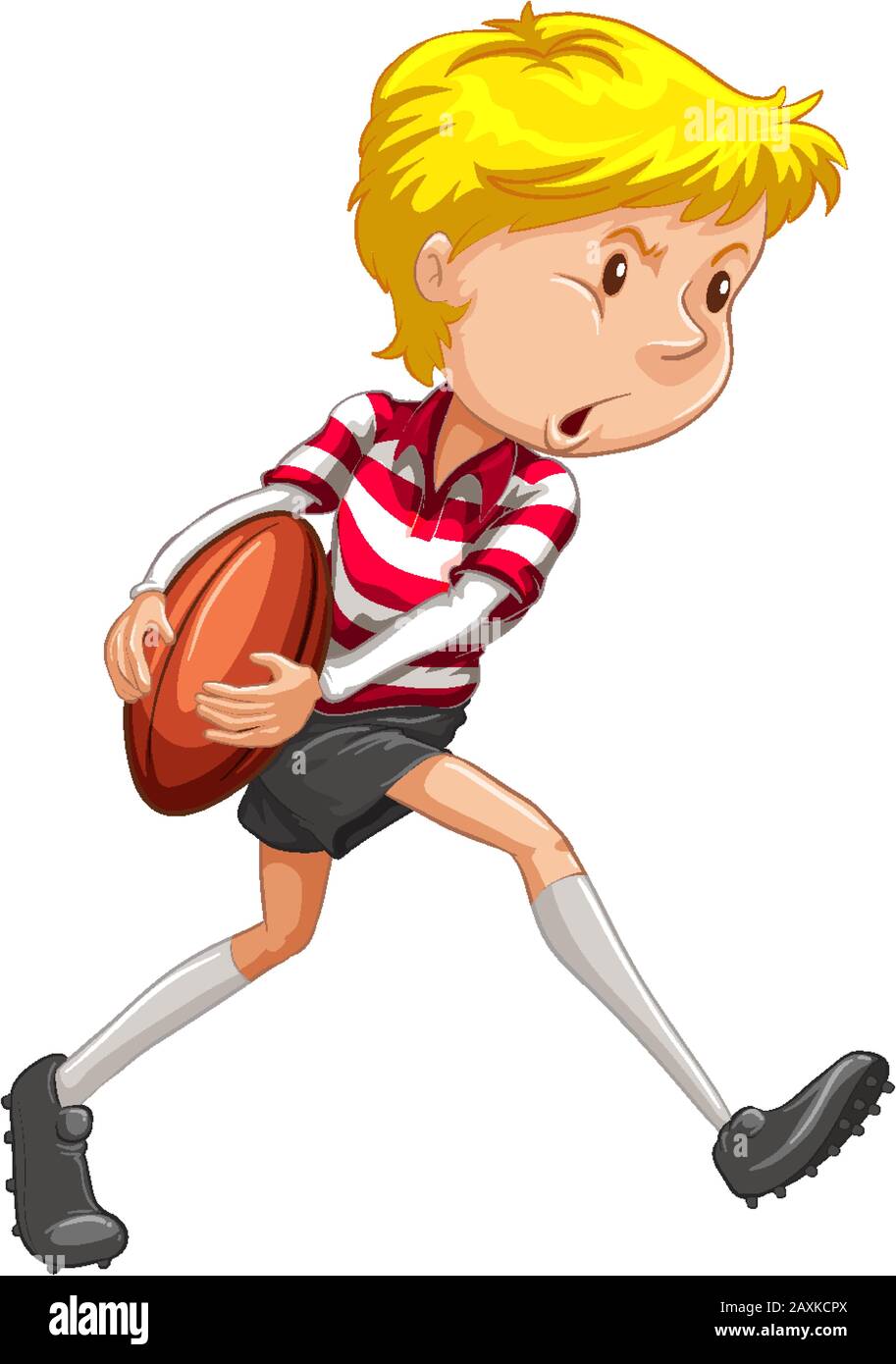 Rugby kid cute cartoon character hi-res stock photography and images ...