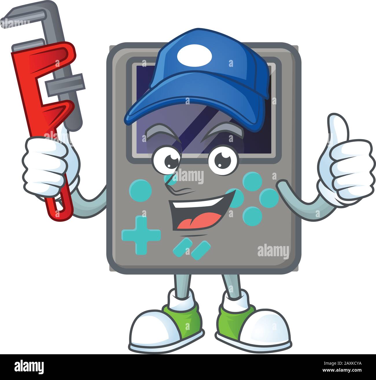 Smiley Plumber game console on mascot picture style Stock Vector Image ...