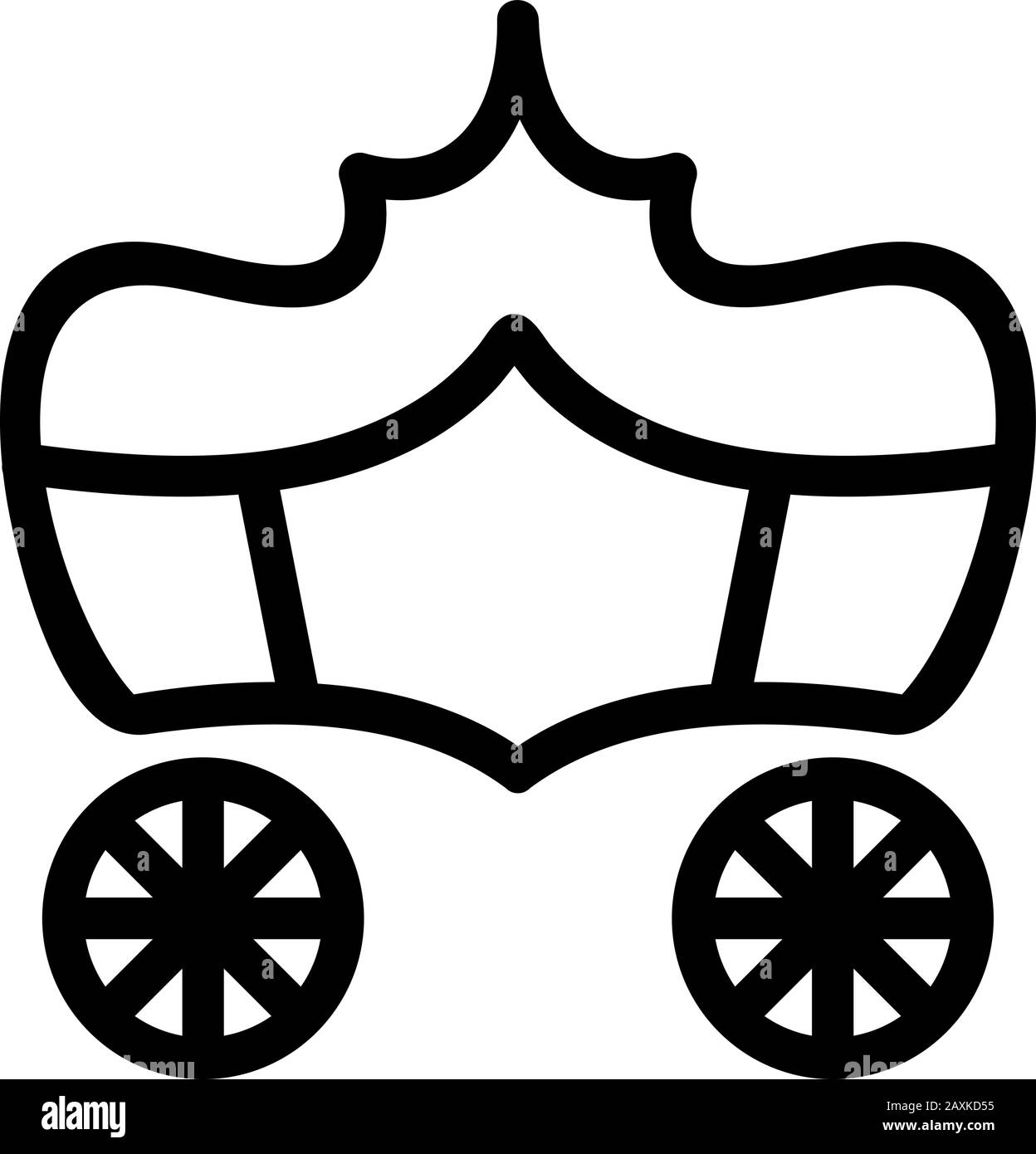 Coach brougham icon vector. Isolated contour symbol illustration Stock ...