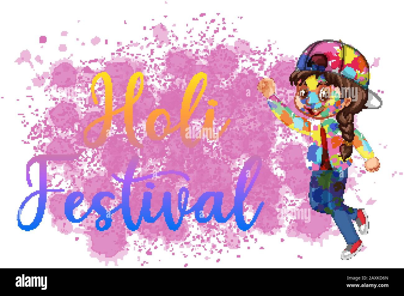 India holi children Cut Out Stock Images & Pictures - Alamy