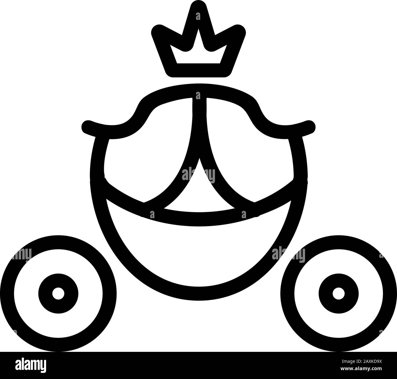 Coach brougham icon vector. Isolated contour symbol illustration Stock ...