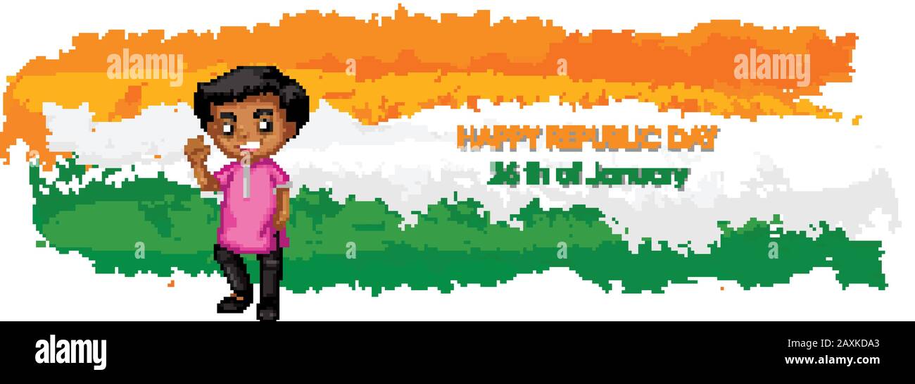 Public holiday poster design with happy kids illustration Stock Vector ...