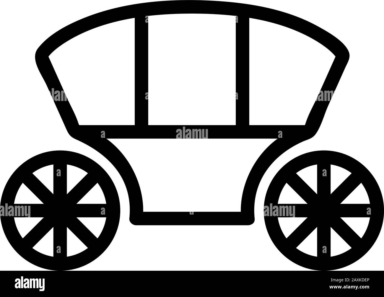 Coach brougham icon vector. Isolated contour symbol illustration Stock ...
