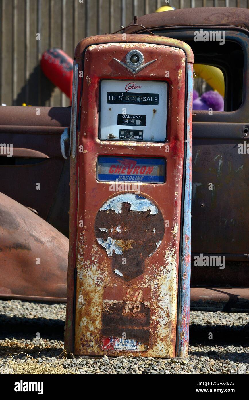 Vintage Chevron Gas Pump