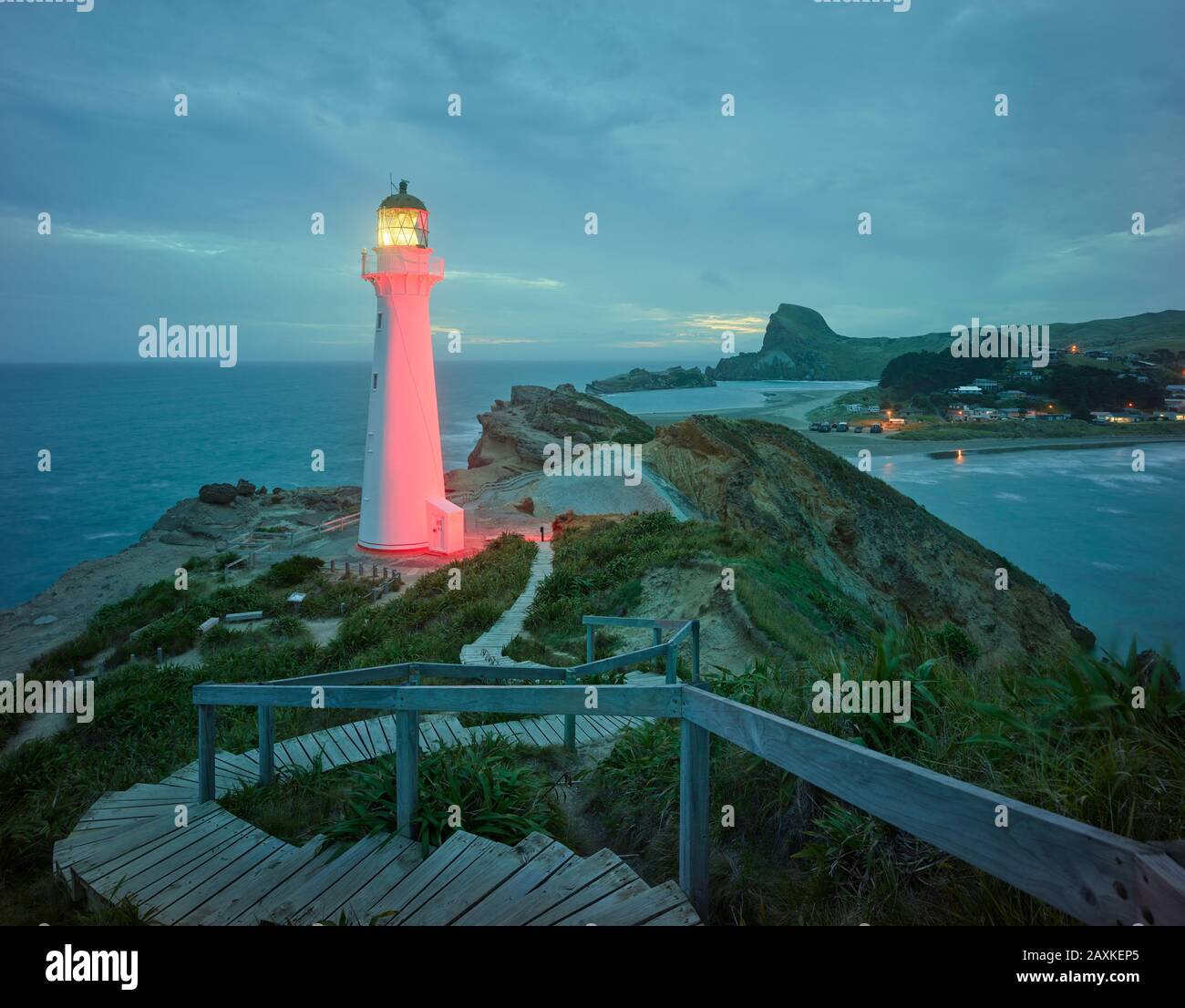 Castle Point Lighthouse, Sandstone, Wellington, North Island, New ...