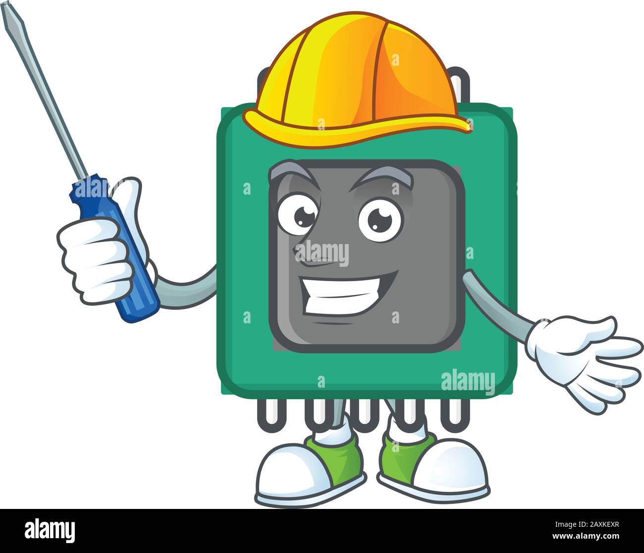 Smart automotive RAM in cartoon character style Stock Vector Image ...