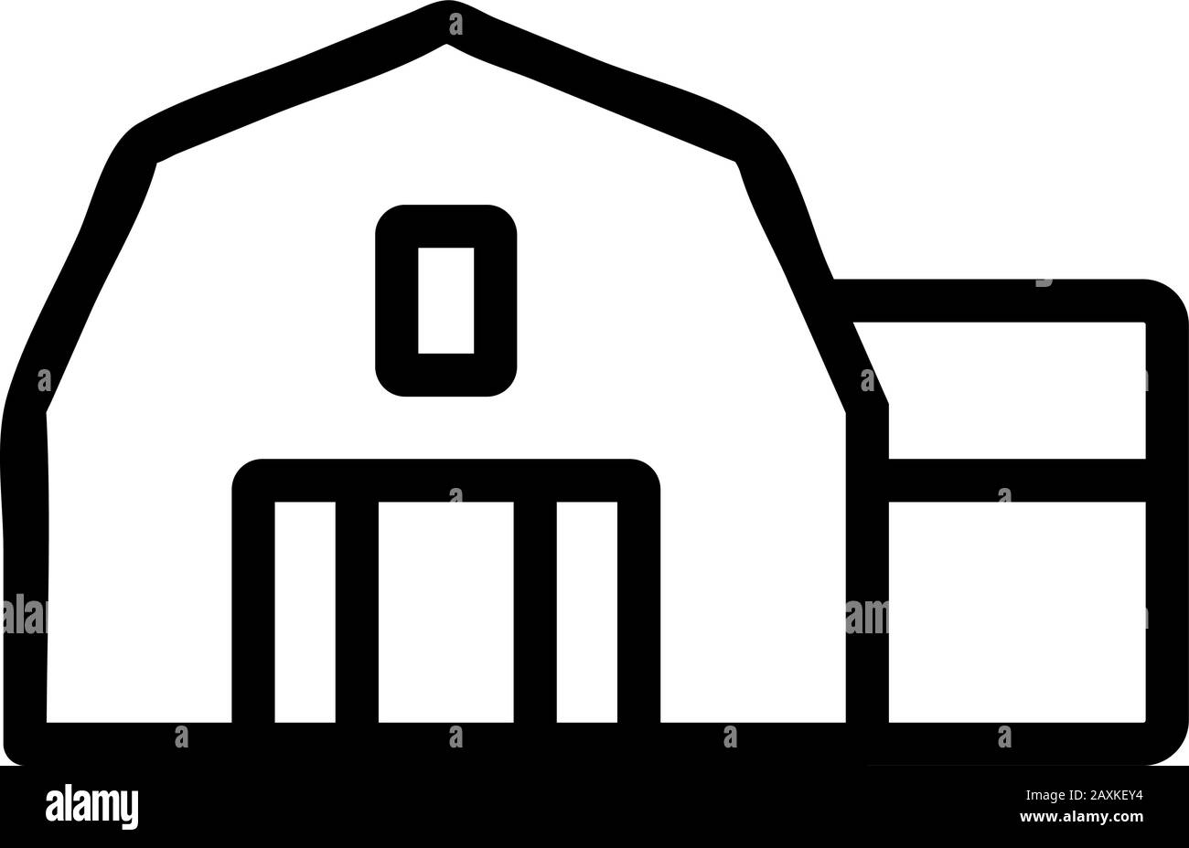 Farm house icon vector. Isolated contour symbol illustration Stock ...