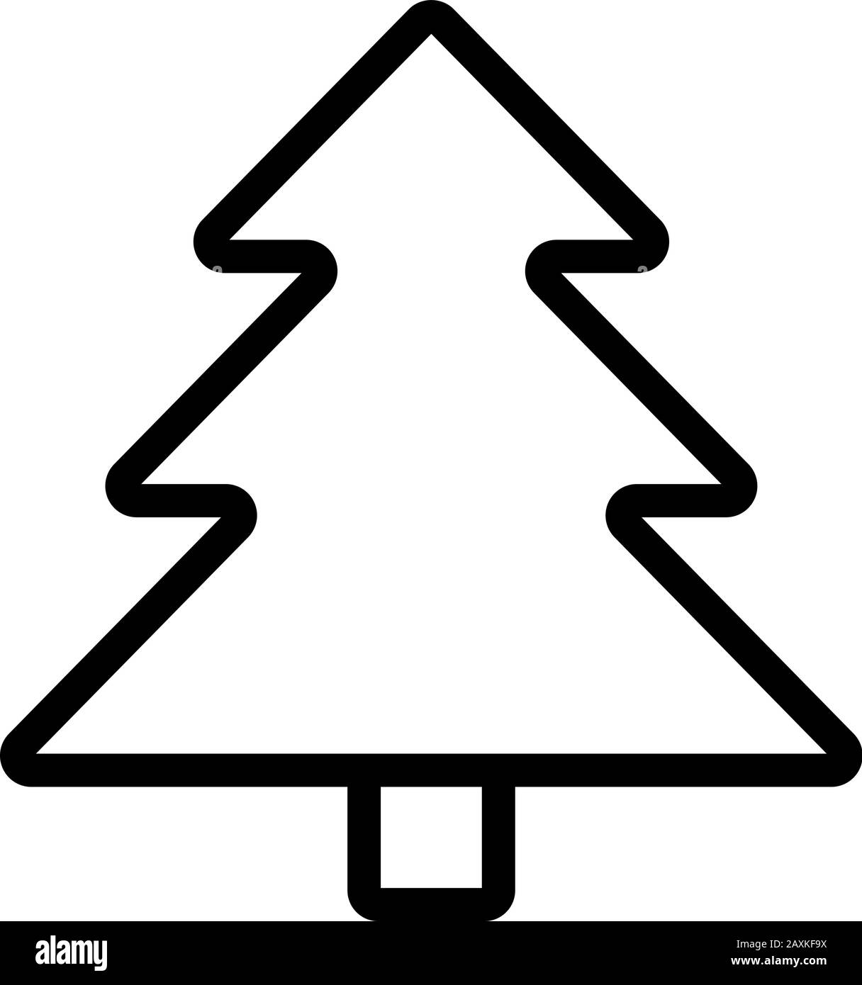 the pine tree icon vector. Isolated contour symbol illustration Stock ...