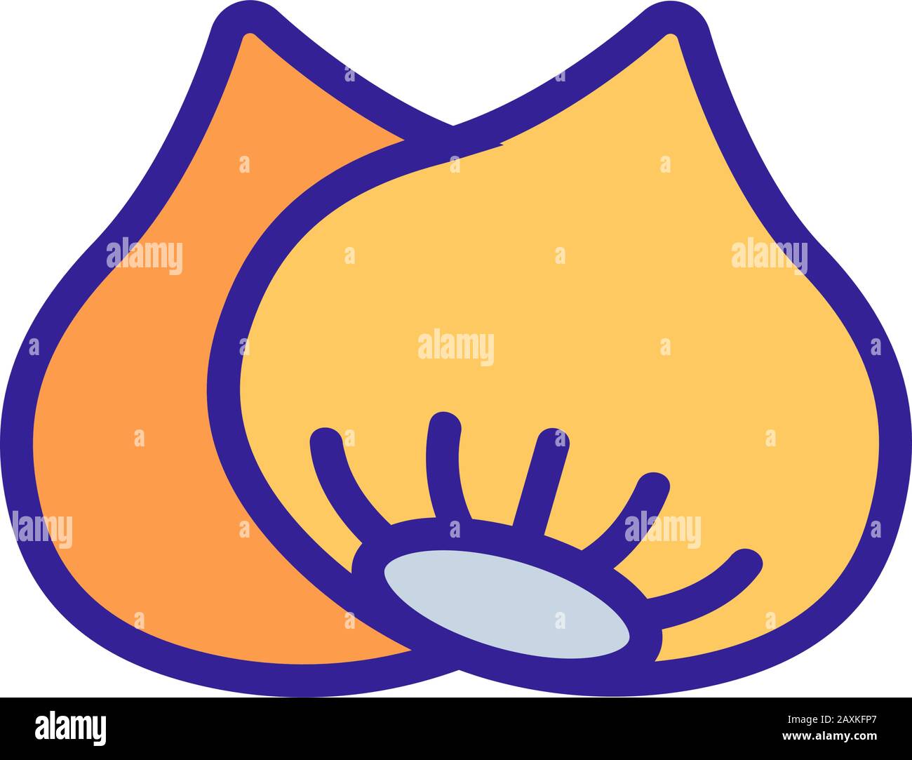 Nut icon vector. Isolated contour symbol illustration Stock Vector ...