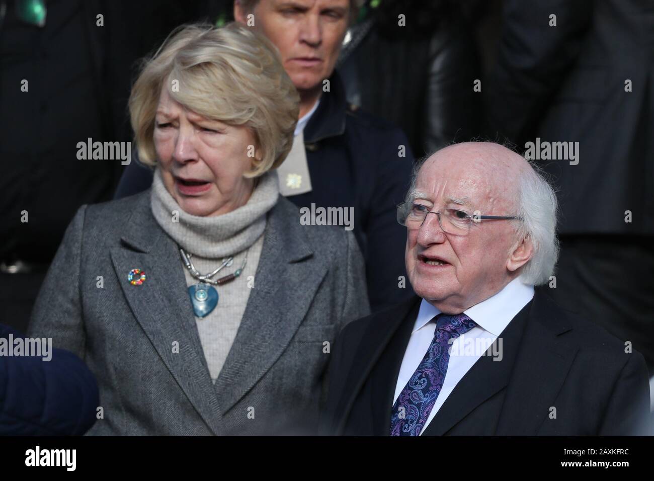 President Michael D Higgins and his wife Sabina Higgins leave the ...