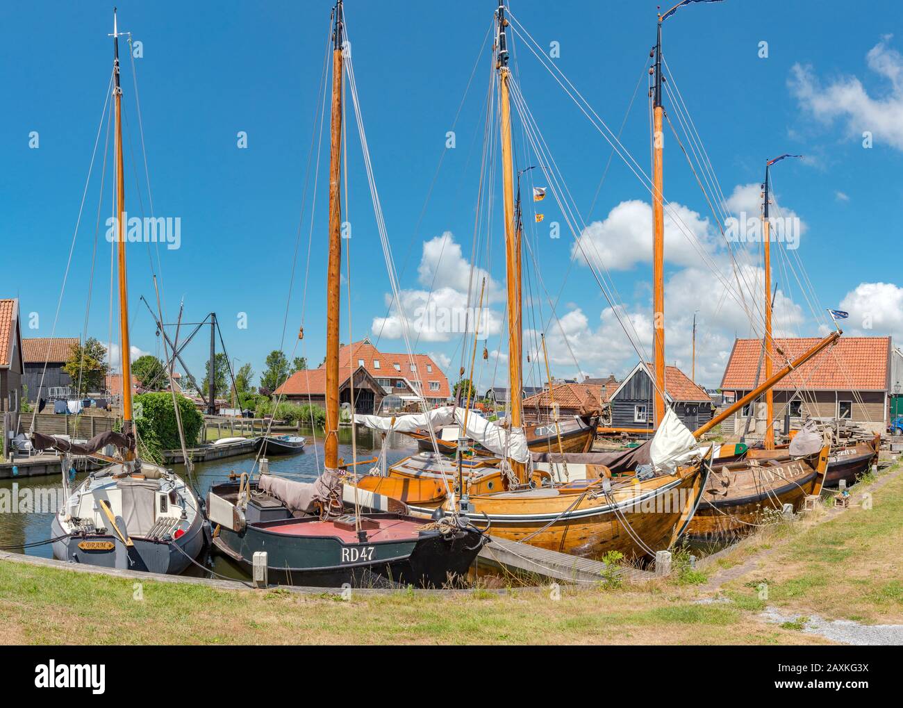 Historic shipbuilding yard, Workum, Friesland, Netherlands Stock Photo ...