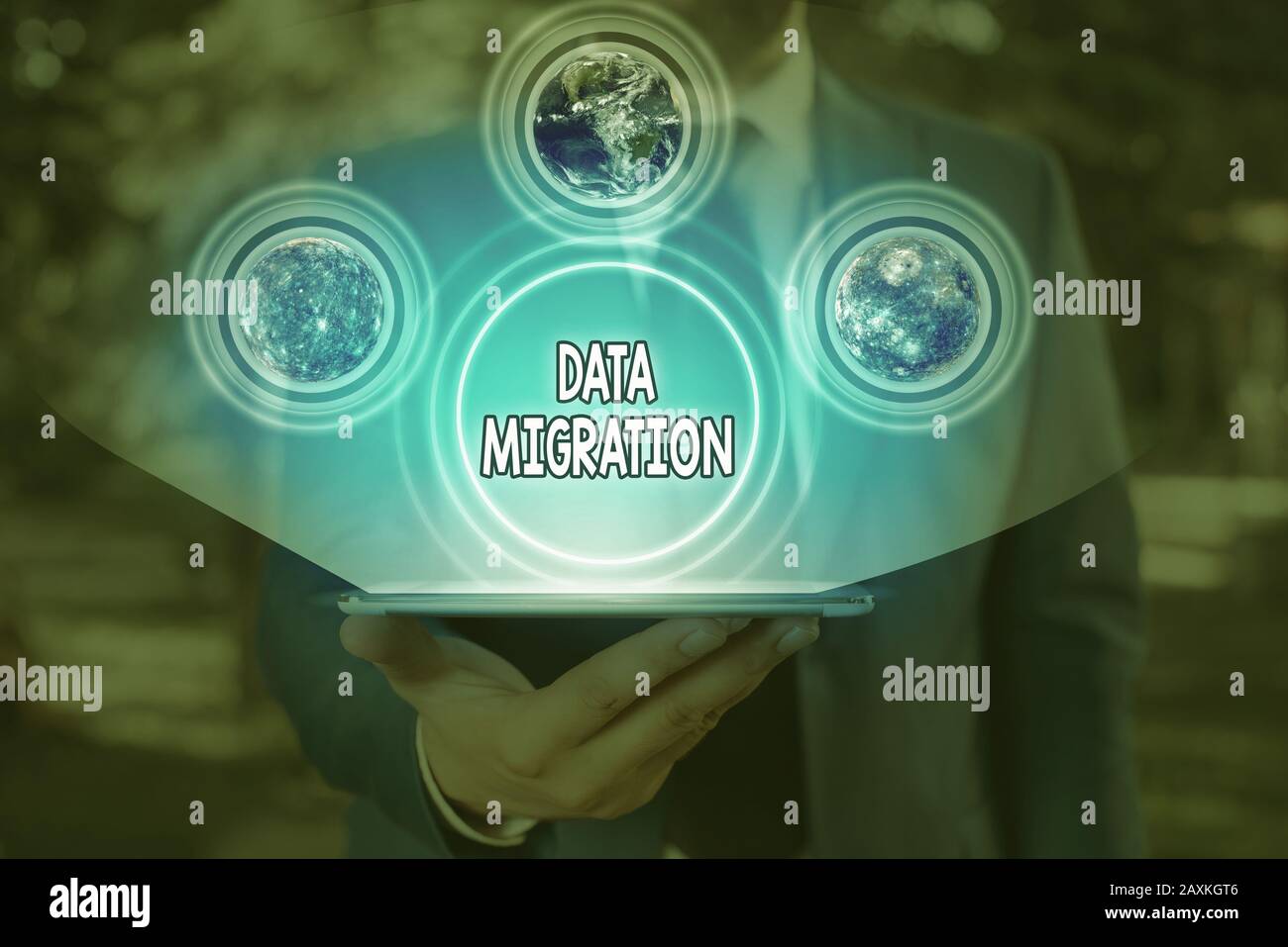Conceptual hand writing showing Data Migration. Concept meaning process ...